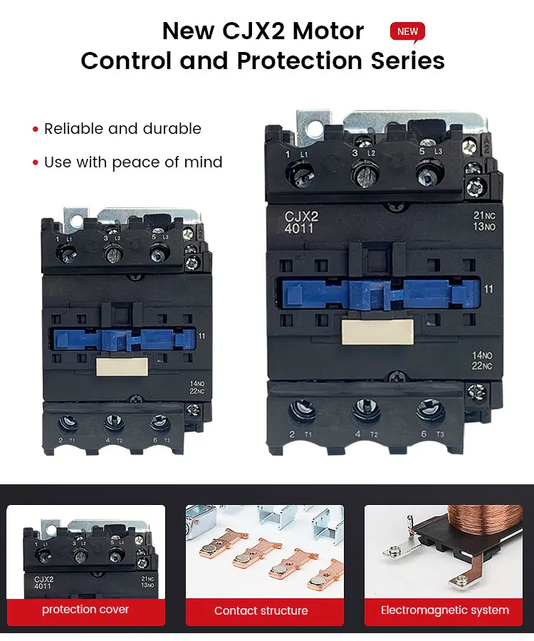 CHINT CJX2-4011 AC Contactor - High Quality 3 Phase Control