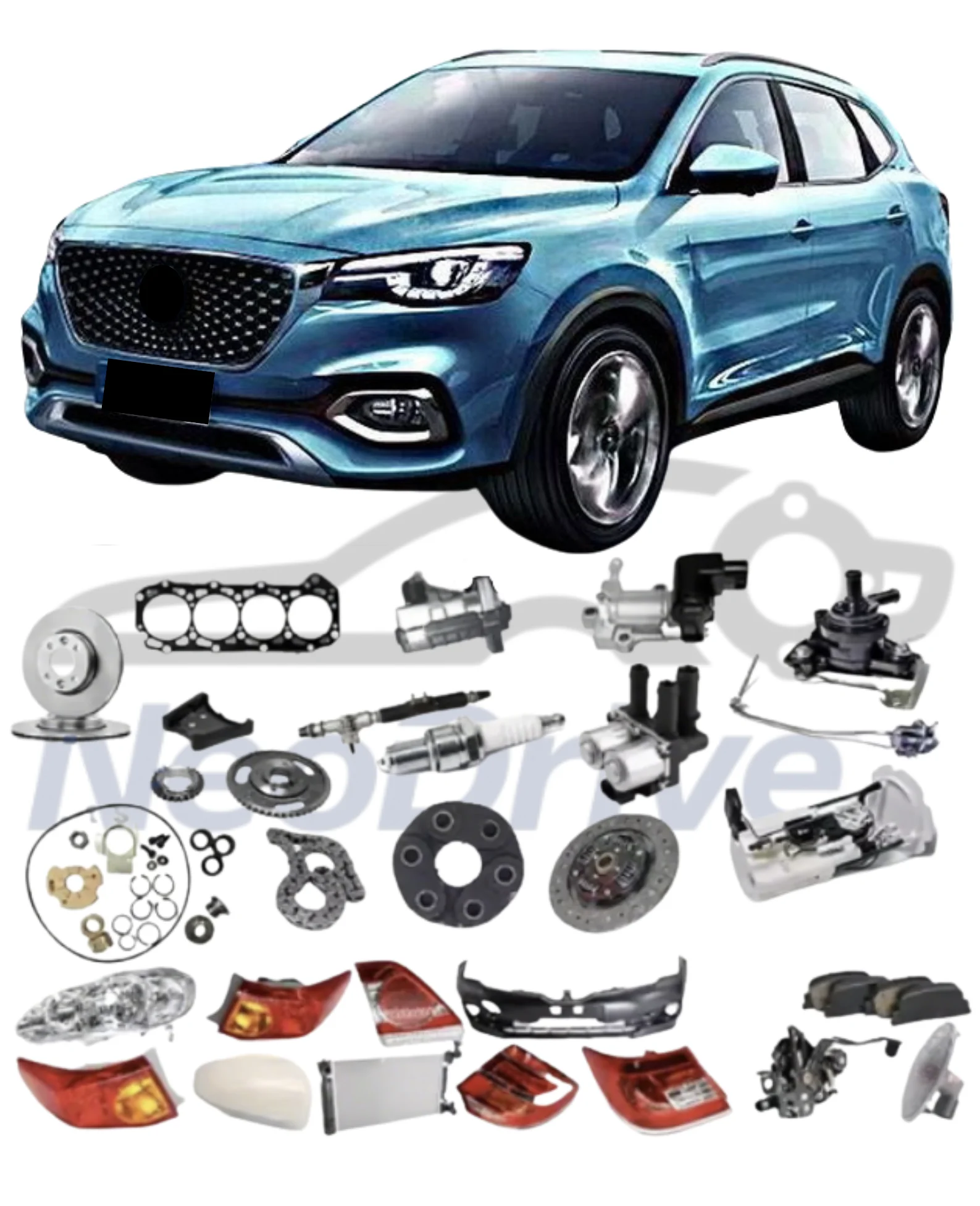 For Beijing Baic Senova X55 SUV Headlight Fender Control Arm Fog Light ...