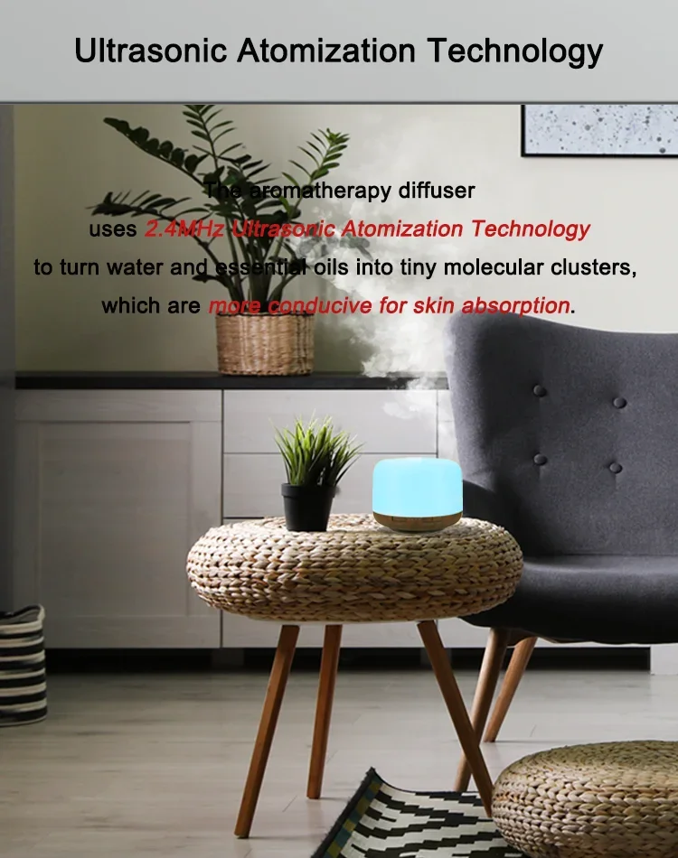 High Quality 500ML Humidifier Oil Diffuser Aromatherapy Diffuser ...