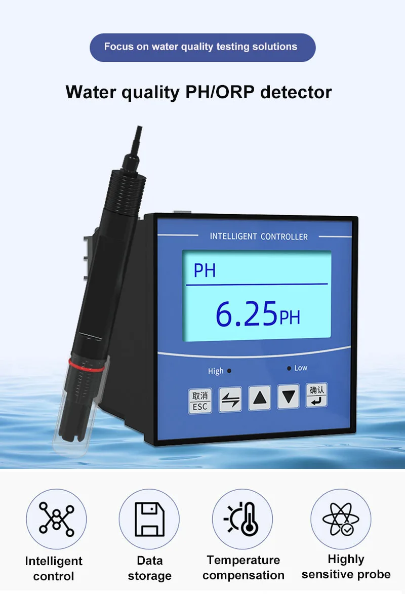Online Ph Meter Industrial Controller Sewage Orp Water Quality ...