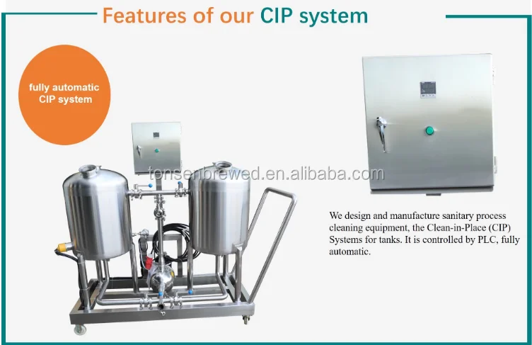 Portable 50l 100l Cip Cleaning System Easy To Operate Alkaline Water ...