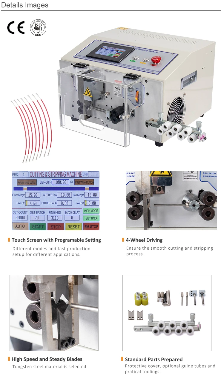Ew-02c+touch Screen Fully Automatic Electronic Double Wire Cutting And ...