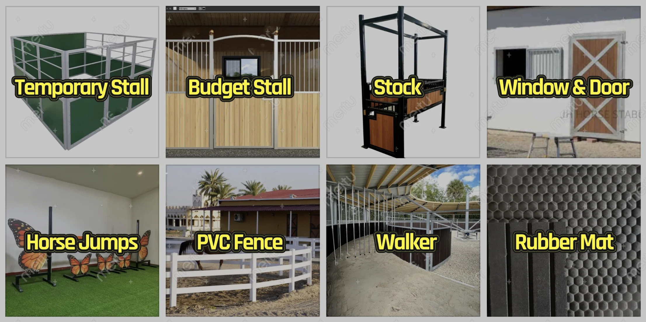 Customized Portable Temporary Stalls - Stable Fronts for Horses