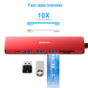 BENFEI USB C HUB 7-in-1 - Versatile Adapter for Iphone & Macbook