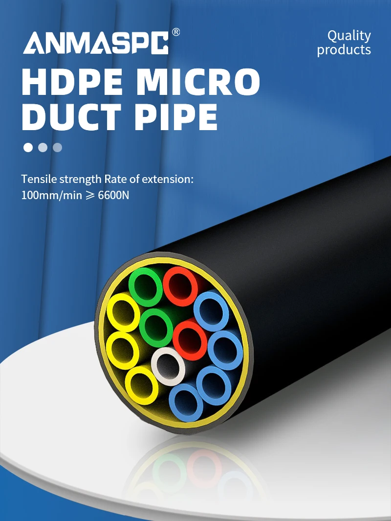 Useful 12 Way Circle Hdpe Microduct Tube Bundle For Air Blowing Fiber ...