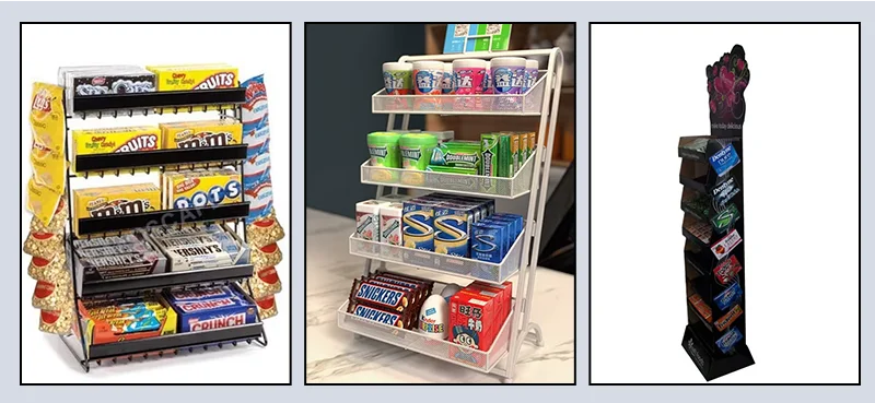 Custom Counter Top Candy Display Rack Metal Draad Desktop Boodschappen ...