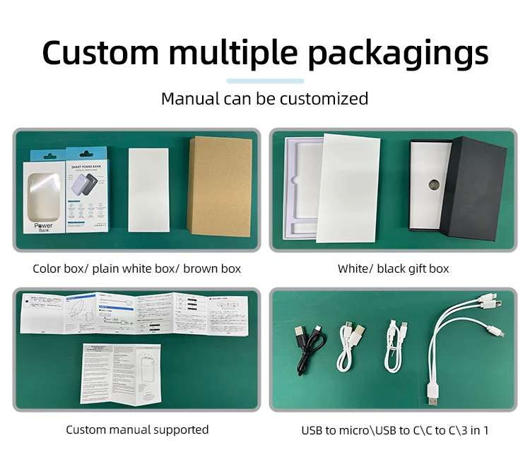 Ultra-slim Power Bank 5000MAH Custom Double USB Portable LED Display ...