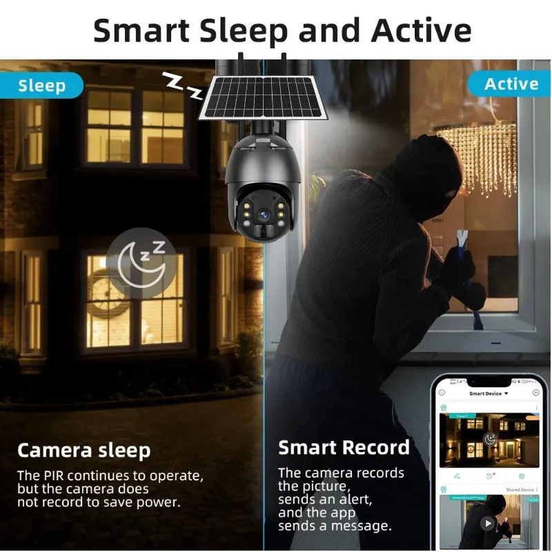 Ubox 4g Solar Ptz Camera Wifi 2mp 4mp Solar Cctv Camera With Sim Card ...