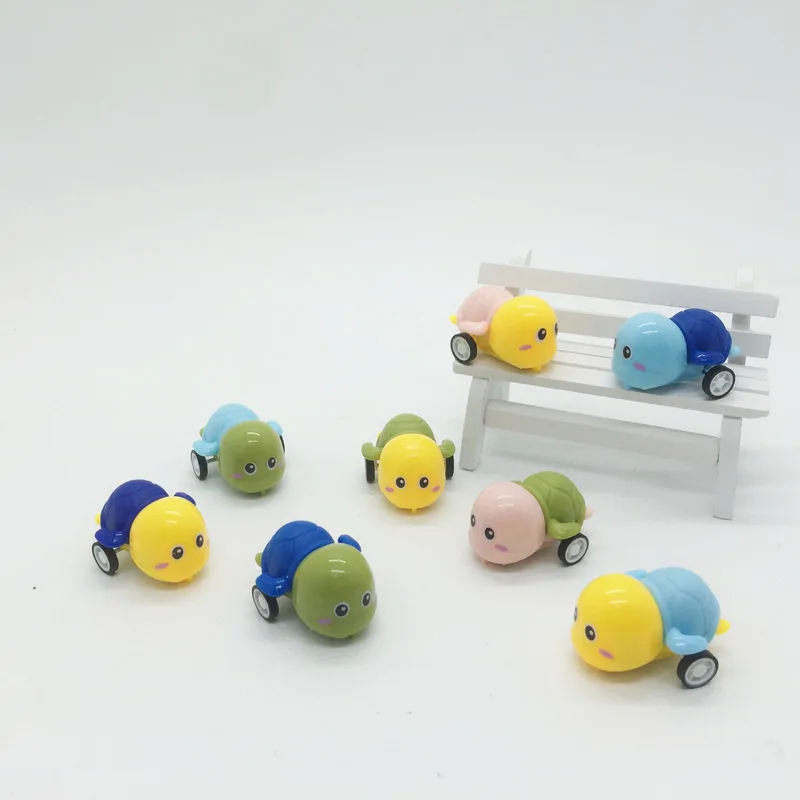 Cute Mini Clockwork Tortoise Baby Light Up Auto-shine Animal Turtle ...