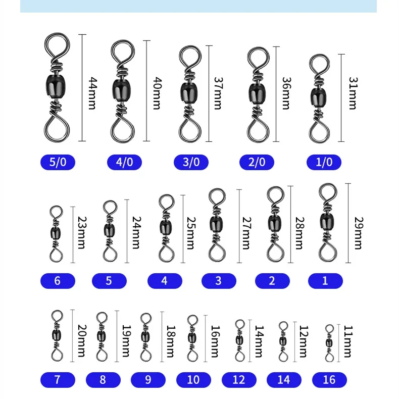 Fishing Swivel Tackle Accessories Connector Brass Fishing Barrel ...