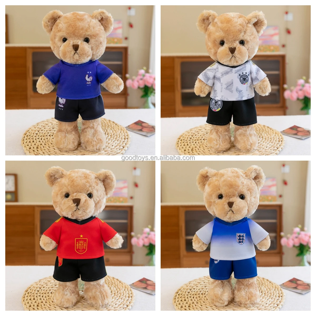 Factory Wholesale Custom 14 Inch Football Soccer Jersey Teddy Bear ...