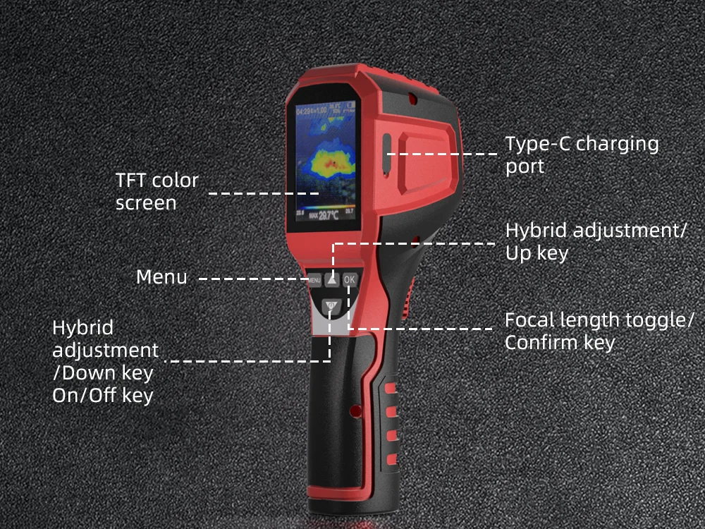 Portable Long Distance Thermal Camera Micro Industrial Infrared Thermal ...