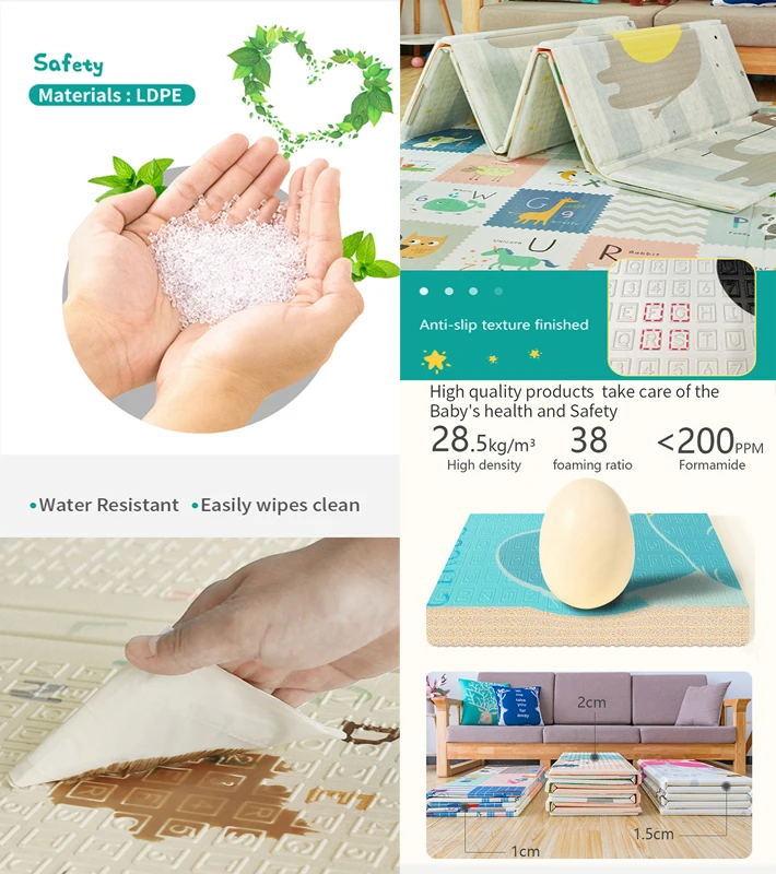 Custom Playmat Xpe Foam Corral Ddidactico Crawling Floor Large Kids ...