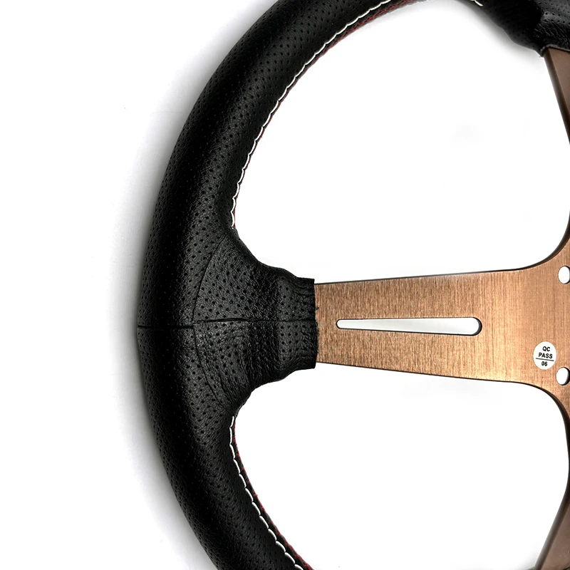 Leaders Universal 350mm Pinhole Leather Classic Racing Modified Jdm ...