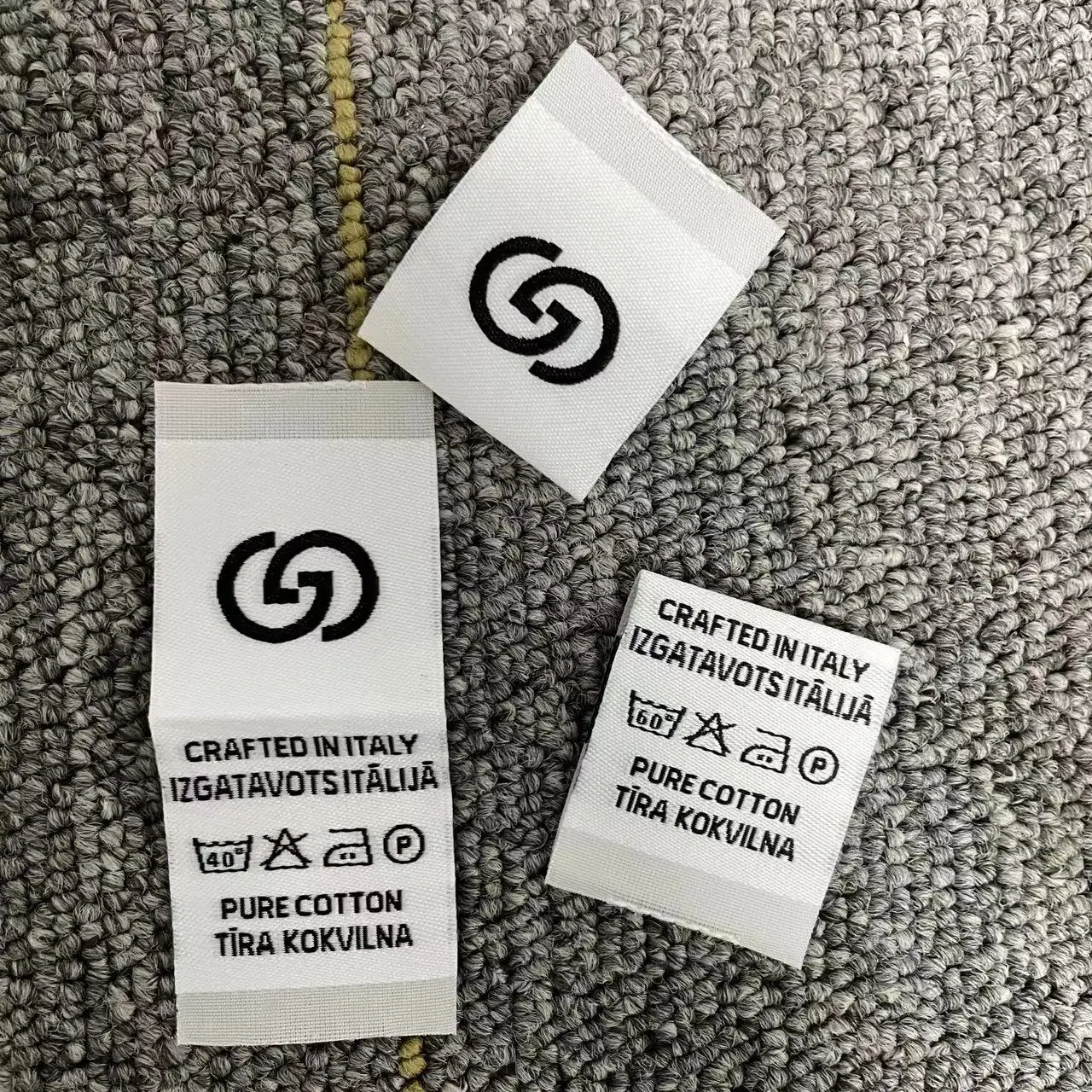 Custom Damask Woven Labels Clothing Main Labels Clothes Hem Tags T ...