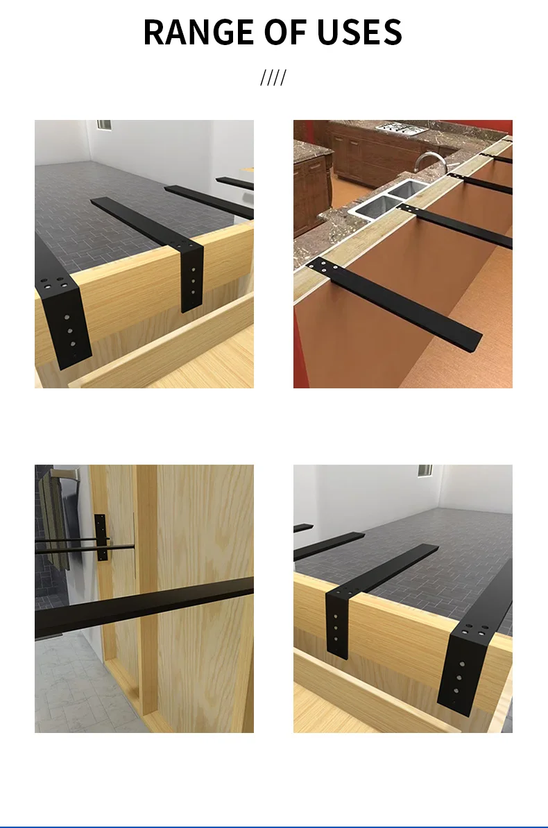 Custom Heavy Duty Countertop Support Brackets for Kitchen Island Quartz