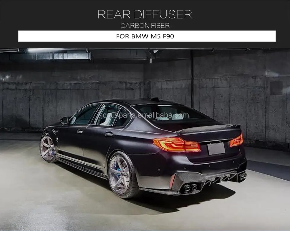 Carbon Fiber Rear Bumper Diffuser For Bmw 5 Series F90 M5 Sedan 4-door ...