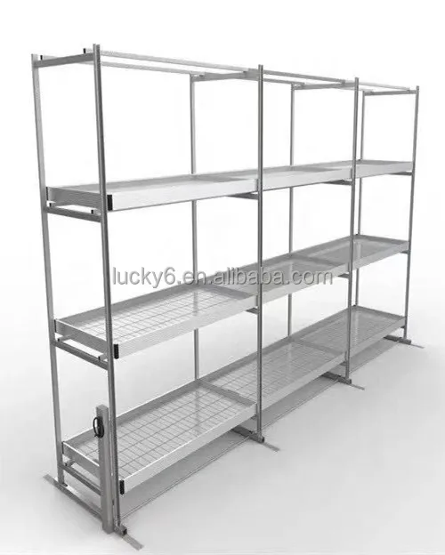 Indoor Farming Facilities - Adjustable Layers Mobile Grow Racks