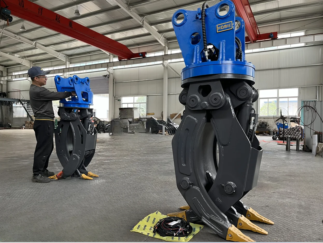 Customization Wood Steel Grapple Excavator Hydraulic Grapple 360 ...