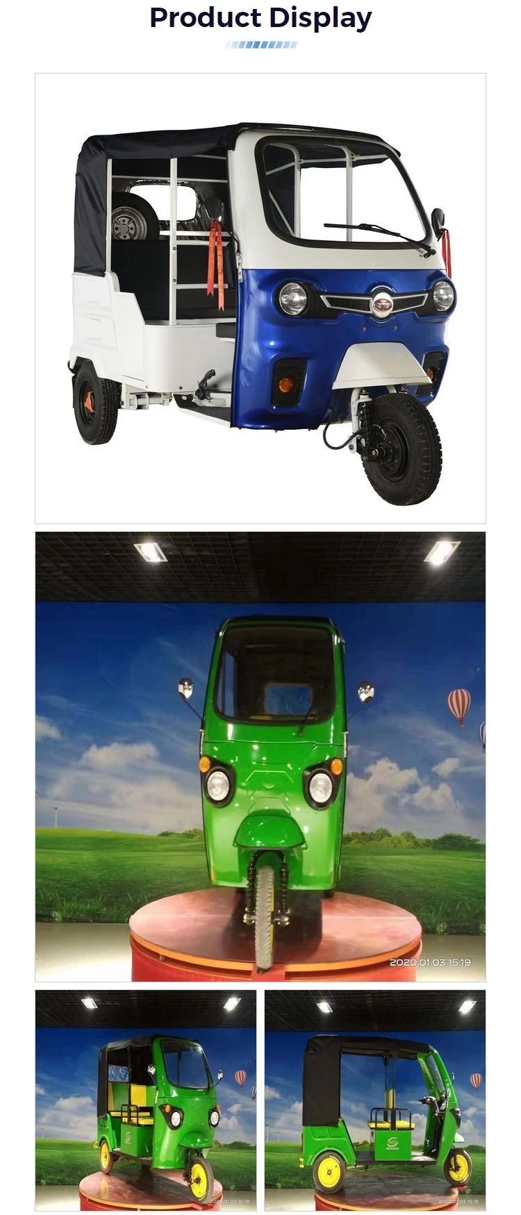 Electric Auto Rickshaw Adult - Bajaj Tuk Tuk for Sale