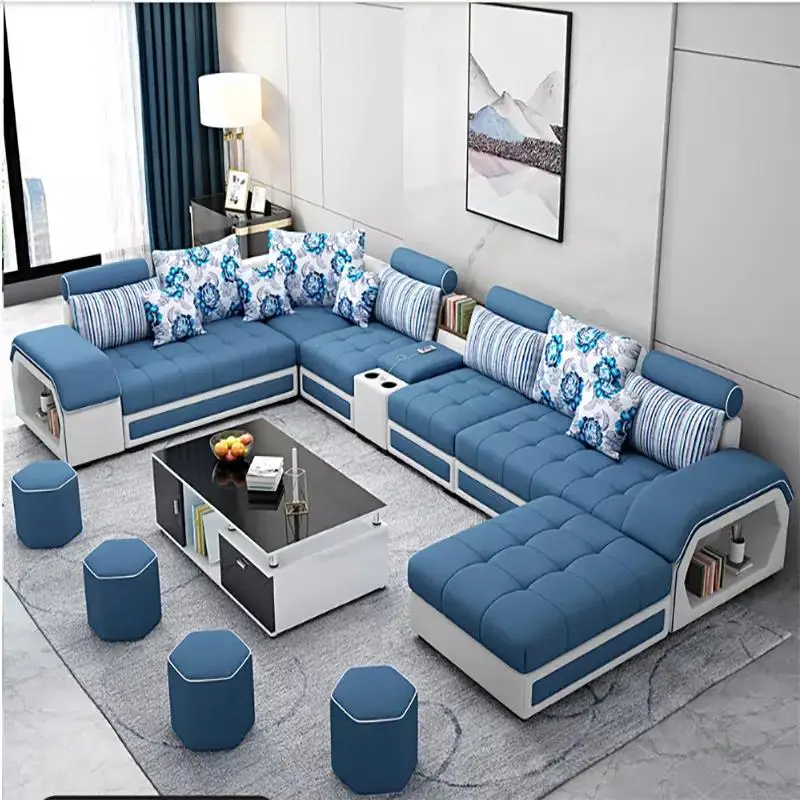 Multifunctional living room combination sofa set 7 seat sofa set ...