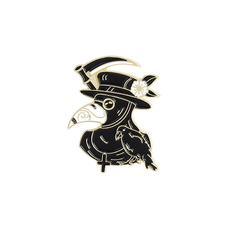 High Quality Pin Black Cowboy Animal Lapel Pins Soft Enamel Die Cutting ...