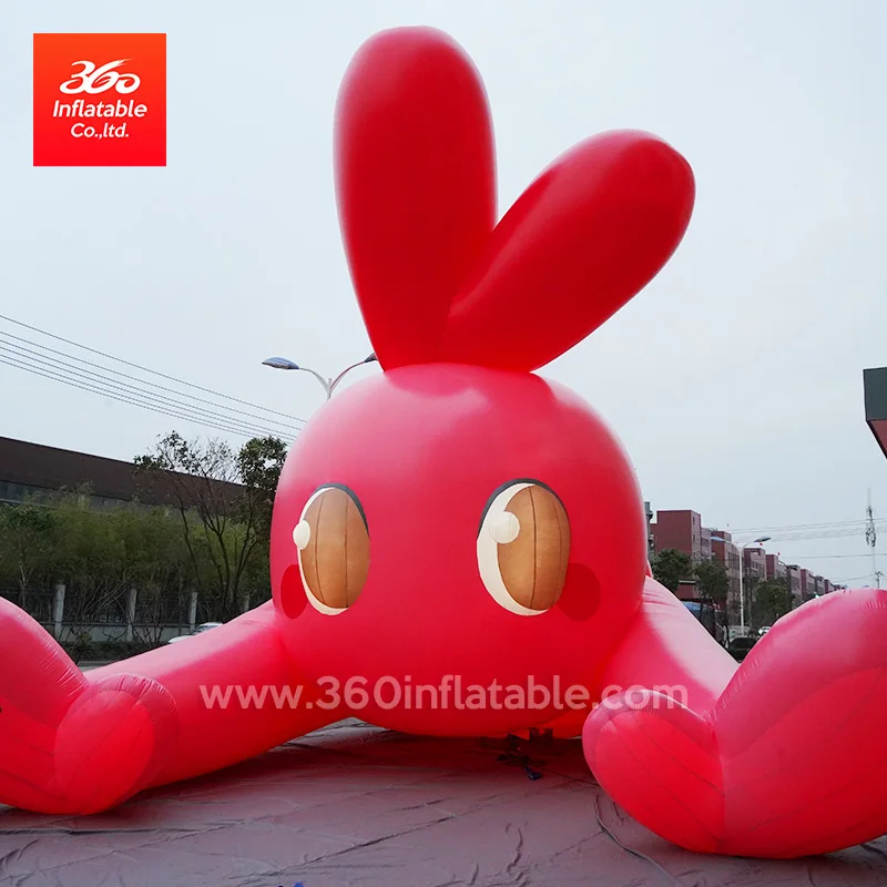 Giant Inflatable Red Rabbit - Perfect for Events & Yard Decorations
