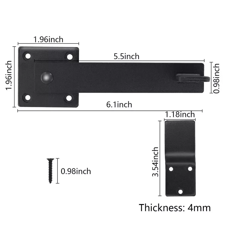 SANKINS Heavy Duty Metal Two-Sided Flip Gate Latch Hardware for Barn ...