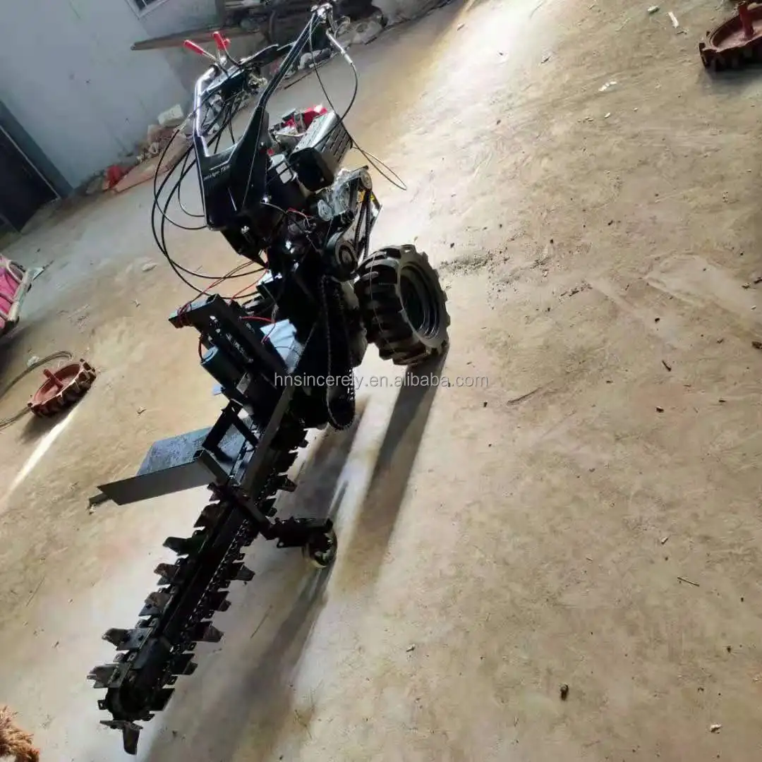High Productivity Chain Type Trenching Machine - 12HP Diesel Engine