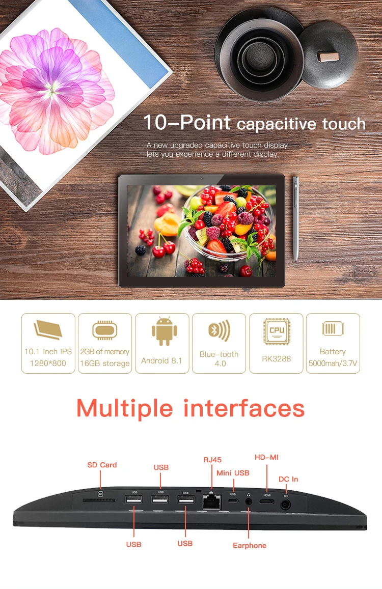 Wall Mounted Android POE Tablets - Versatile Touch Screens