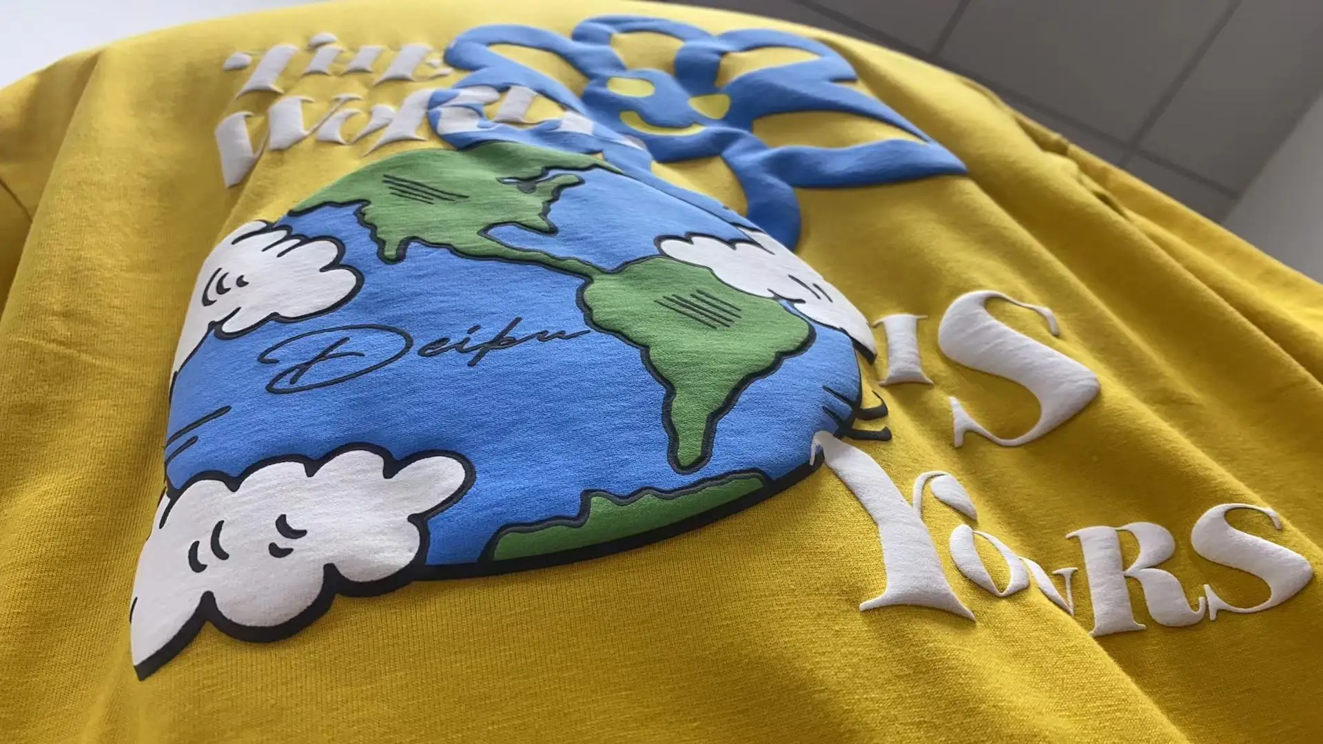 Men Summer 100% Cotton Round Neck 3d Puff Print T Shirt White Plain ...