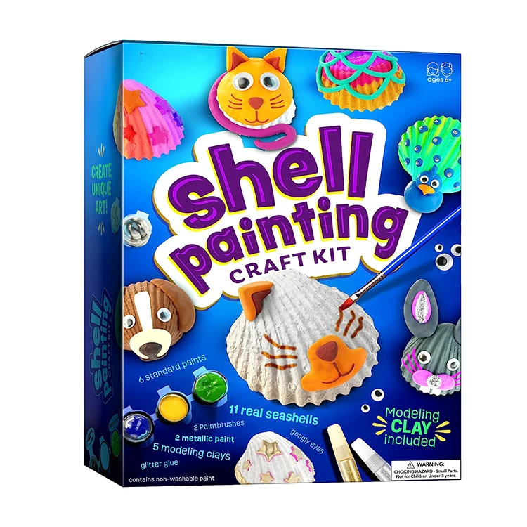 Funny DIY Shell Painting Art Kits Sets for Kids Creative DIY Painting ...