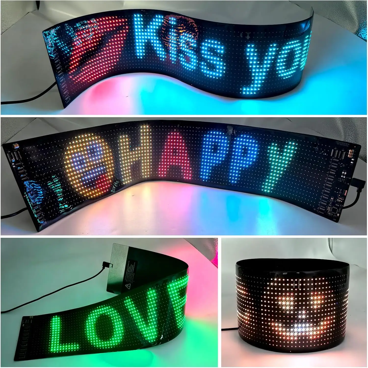 Vehicle Demon Dynamic Animated Matrix Panel Led Eyes Panel Display Car ...