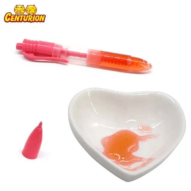 Oem Fruit Jam Sour Liquid Pen Shape Toy Candy - Buy Pen Liquid Candy ...