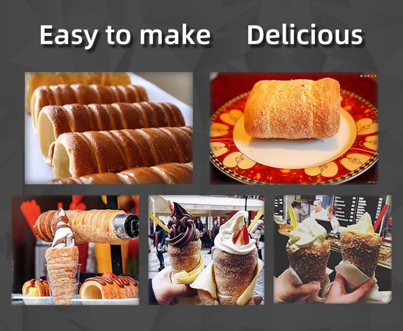 Fast Bakery Oven Automatic Roaster Bread Maker Chimney Cake Roll Making ...