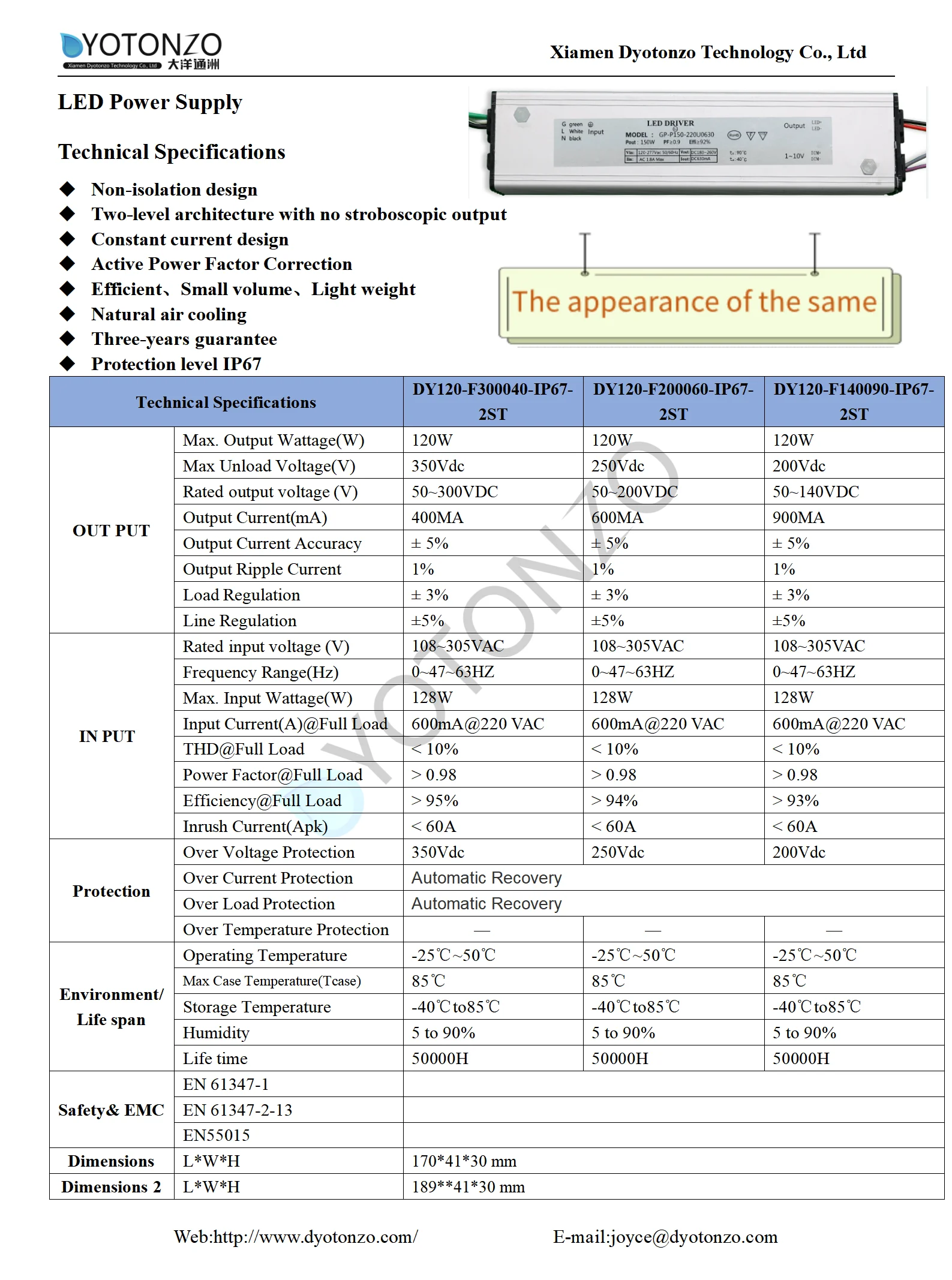 140v 900ma Waterproof Constant Current Led Driver Low Output Ripple ...