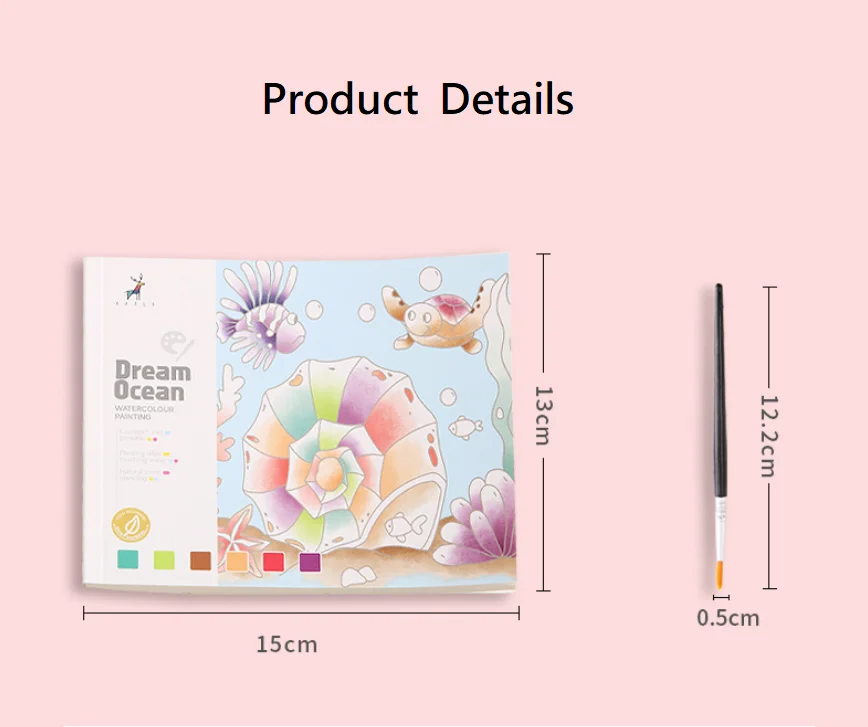 Magic Water Coloring Paint Arts Drawing Book for Children