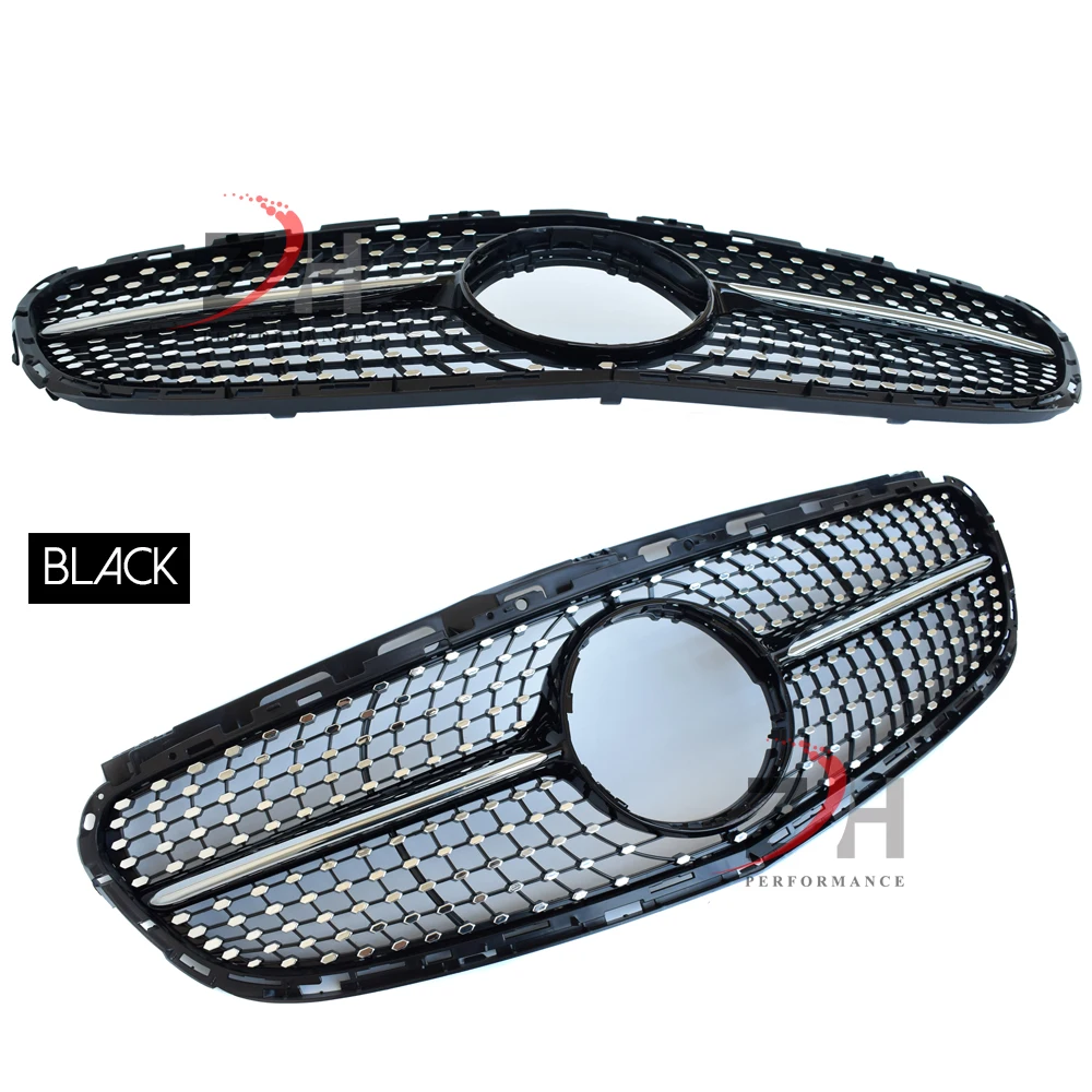 W212 Grille,Diamonds Style Front Bumper Hood Grill For Mercedes E Class ...