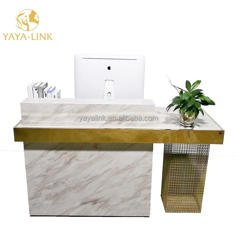 Classic Reception Desk Small Reception Desk Beauty Salon Lockable ...