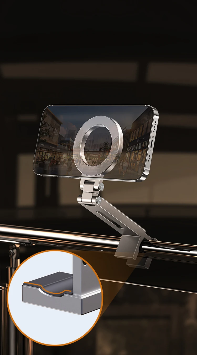 Foldable 360 Degrees Rotating Desk Phone Clamp Portable Adjustable ...