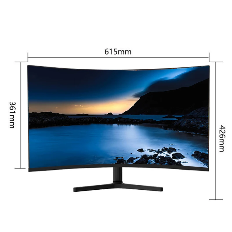 Curved Monitor Borderless 27 Inch 2560 X 1440 2k Lcd Monitor 165hz For ...