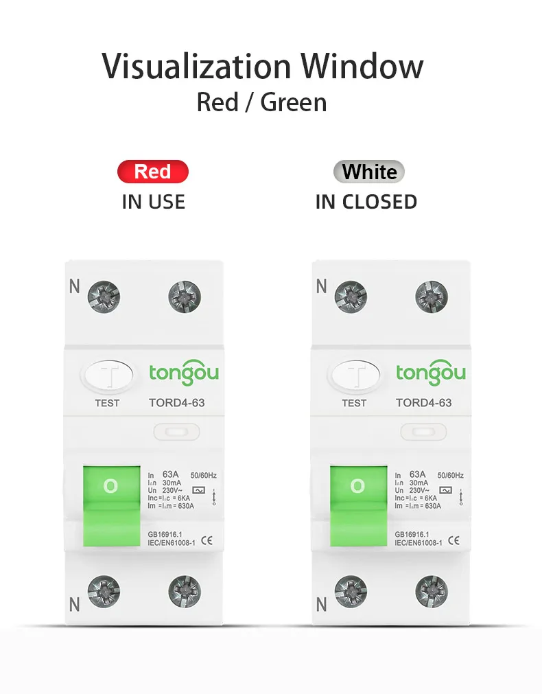 TONGOU Type AC RCD ELCB - Reliable Residual Current Protection