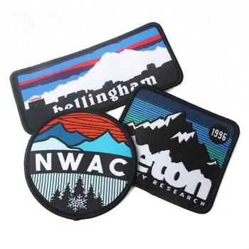 Textile Labels Factory Iron On Design Custom Brand Name Logo Merrow ...