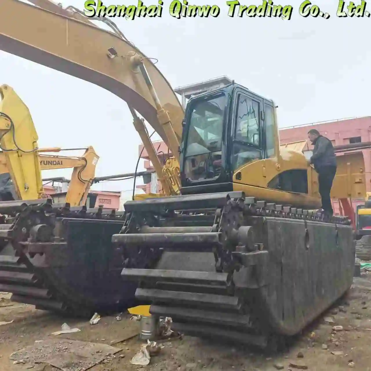 Used Caterpillar Cat 320c Amphibious Excavator 30 Ton Mini Dredge ...