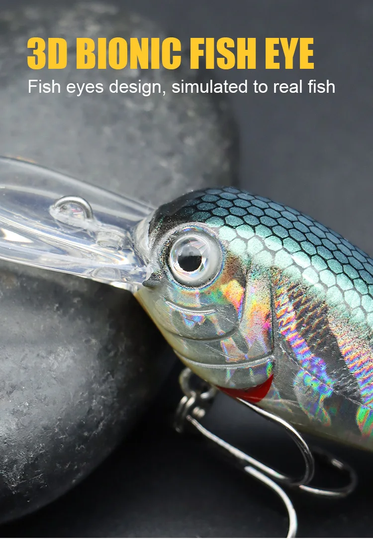 Factory Wholesale 3D Eyes Steel Bead Inside Crankbait Reflective ...