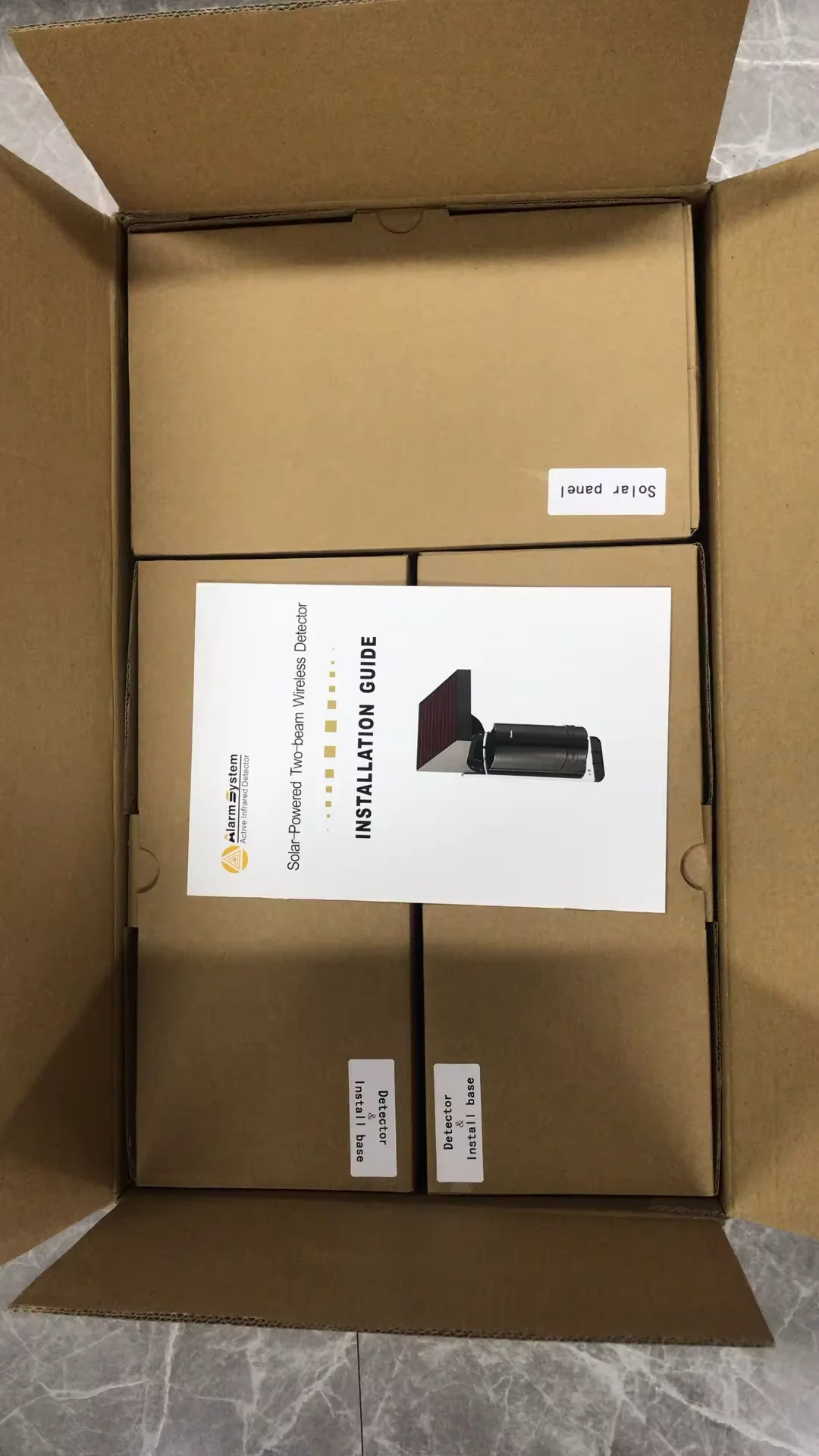 Wireless 3 Beams Solar and Battery Powered Outdoor Security