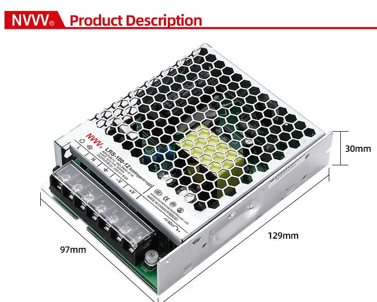 Nvvv Lrs-100-12 12v 100w Industrial Power Single Output Smps 8.3a Slim ...