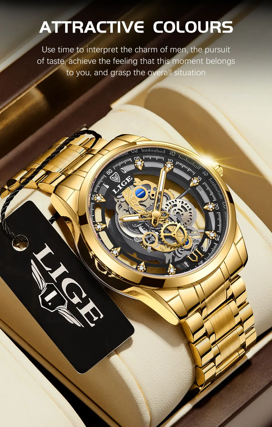 Lige 8997 Men Waterproof Sport Big Mens Watch Top Brand Hollow Luxury ...