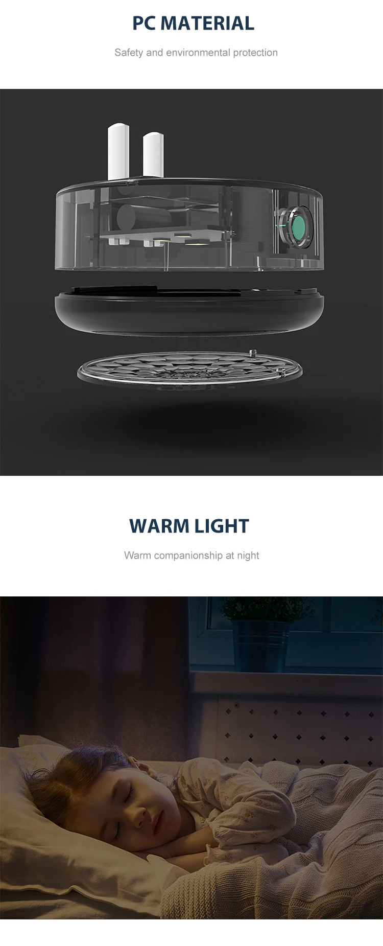 Colorful Night Light Sensor High Efficiency Ce Rohs Bedroom Night Lamp ...