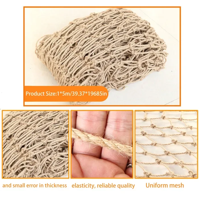 Home Hemp Rope Net Ceiling Mesh Plant Support Tool Stair Balcony ...